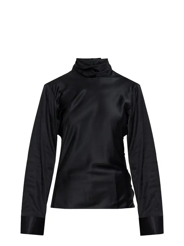 COURREGES Mock-neck Top - Black