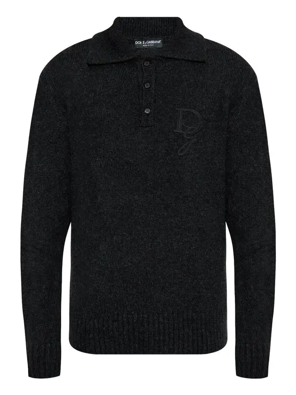 Dolce & Gabbana Polo Sweater - Grey