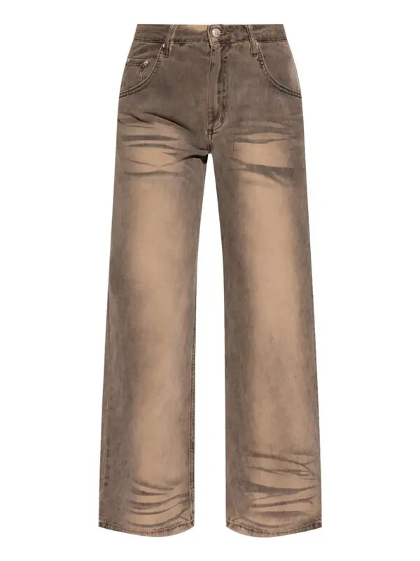 MISBHV High-waisted Straight Leg Jeans - Brown