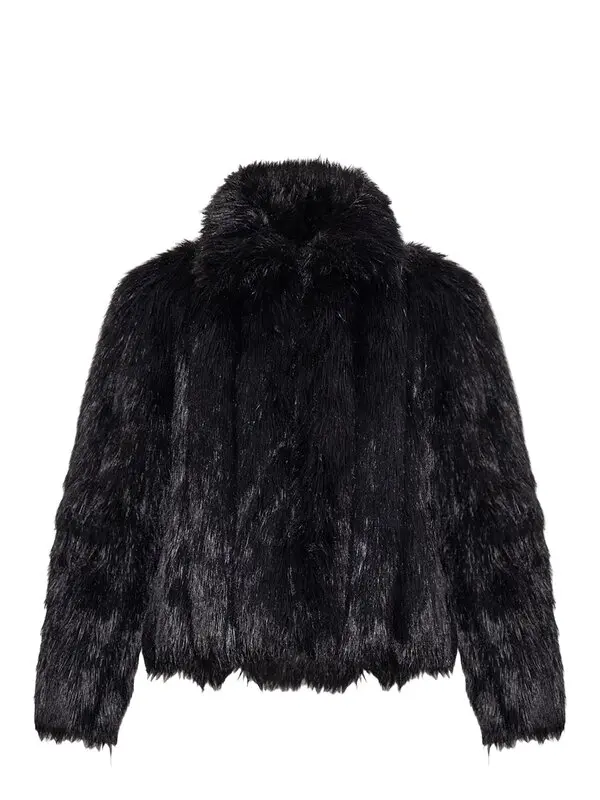 Balenciaga Faux Fur Jacket - Black