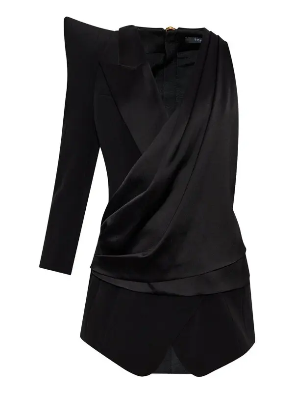 Balmain Asymmetrical One-sleeve Blazer - Black