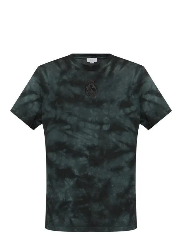 Alexander McQueen T-shirt With Tie Dye Effect - Navy Blue