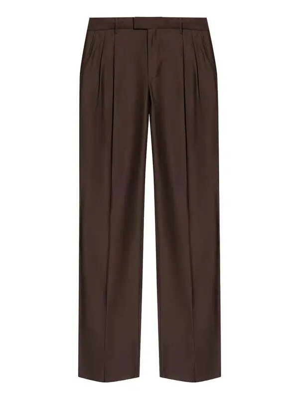Dolce & Gabbana Creased Wide-leg Trousers - Brown