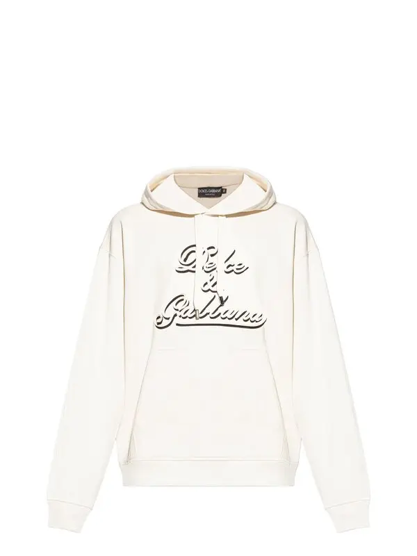 Dolce & Gabbana Logo Hoodie - Cream