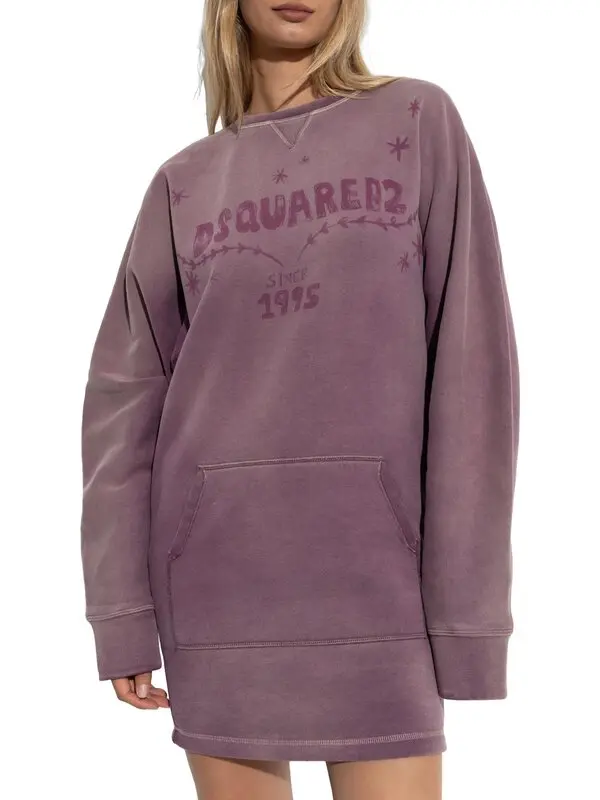 Dsquared2 Logo Oversized Sweatshirt - Purple
