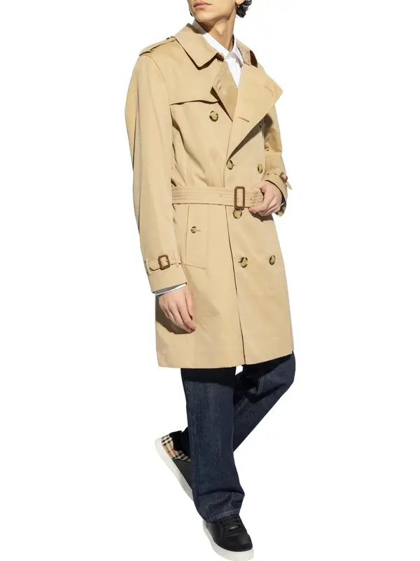 Burberry The Kensington Mid Trench Coat - Beige