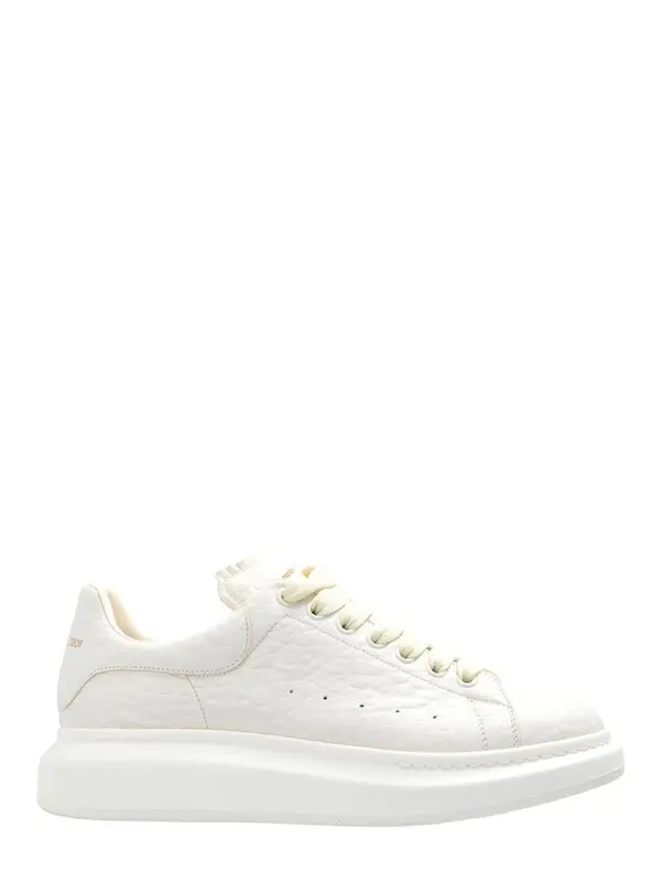 Alexander McQueen Textured Leather Sneakers - Cream