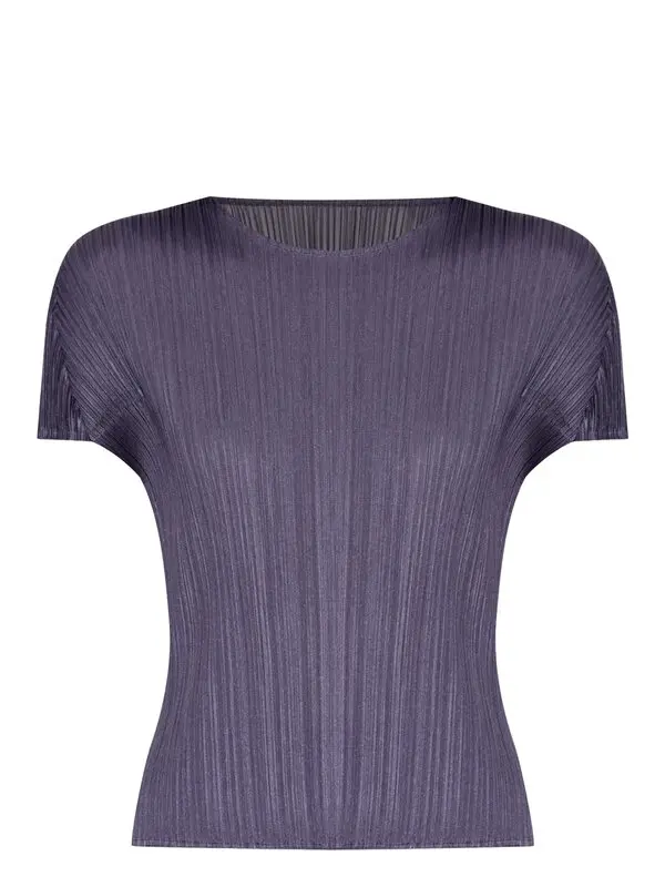 Issey Miyake Pleated Top - Purple