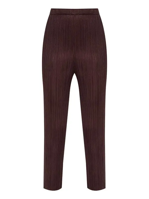 Issey Miyake Pleated Trousers - Brown