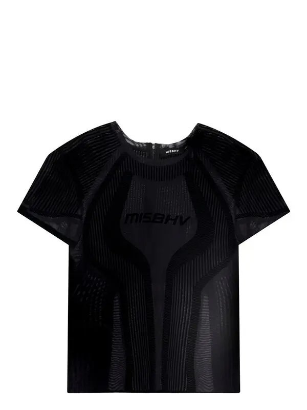 MISBHV Logo Mesh Top - Black