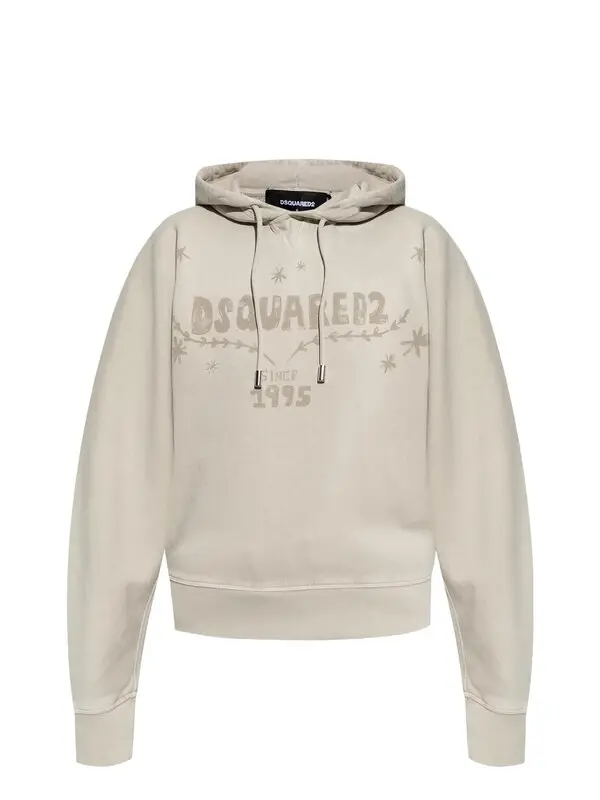 Dsquared2 Logo Cotton Sweatshirt - Beige
