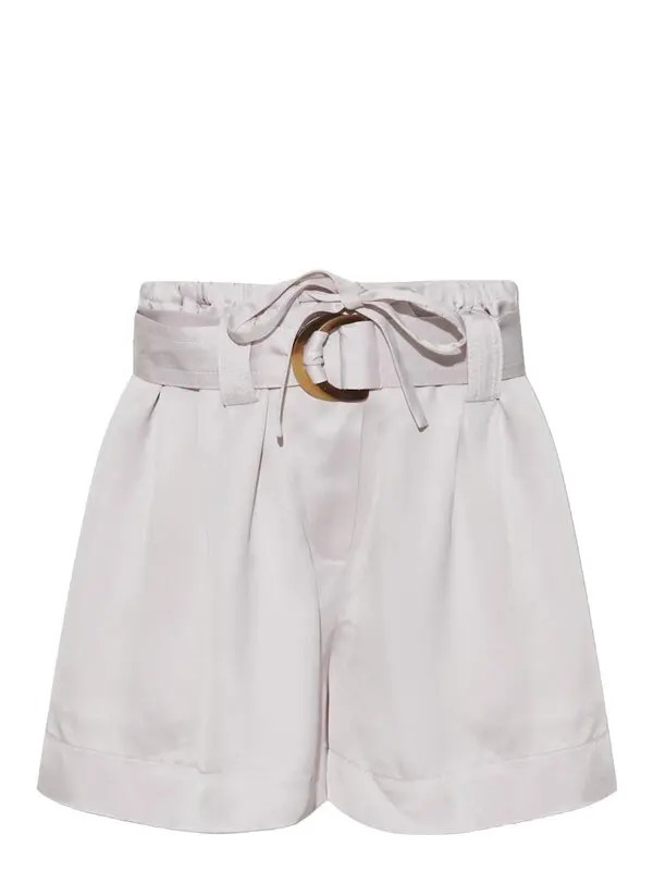 Zimmermann Belted Viscose Shorts - Purple