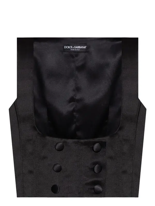 Dolce & Gabbana Silk Vest - Black