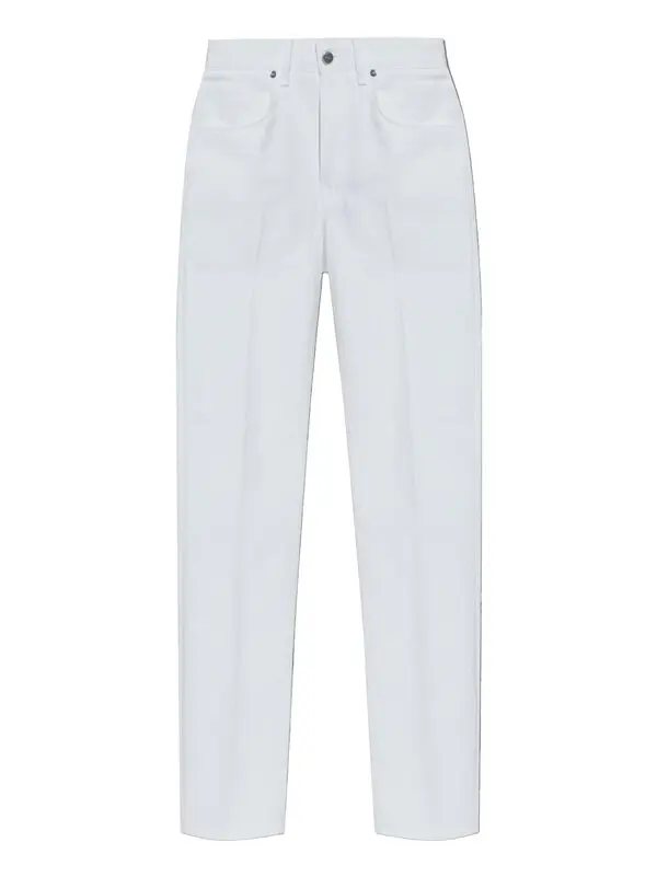 Fendi Tapered Cotton Jeans - White