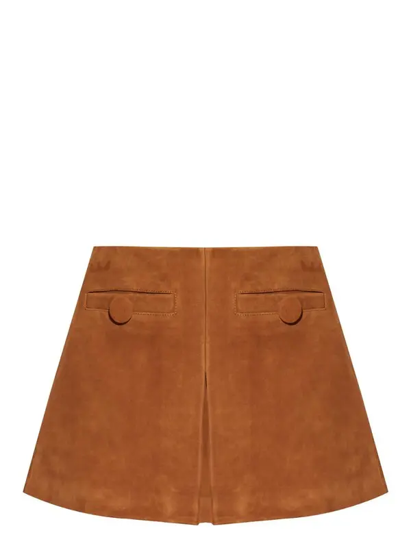 Marc Jacobs Suede A-line Mini Skirt - Brown