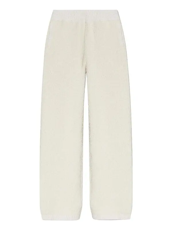 Lacoste Wide-leg Trousers With Pockets - Cream