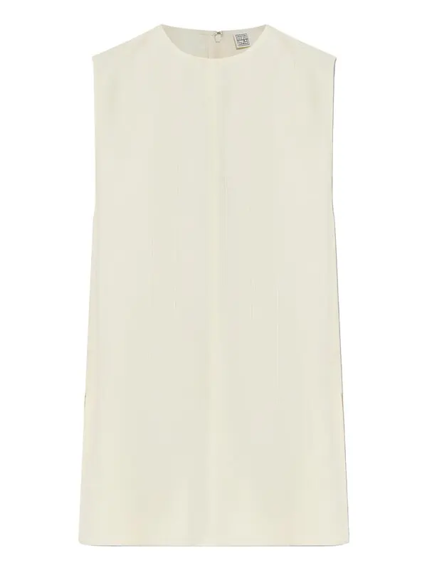 TOTEME Sleeveless Viscose-linen Top - Cream