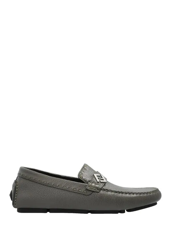 Fendi Leather Loafers - Grey