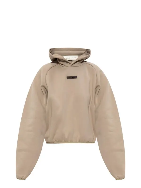 Fear Of God Cropped Logo Sweatshirt - Beige