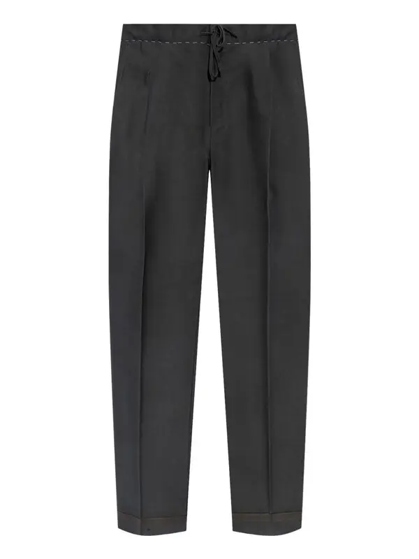 MAISON MARGIELA Creased Pleated Trousers - Grey