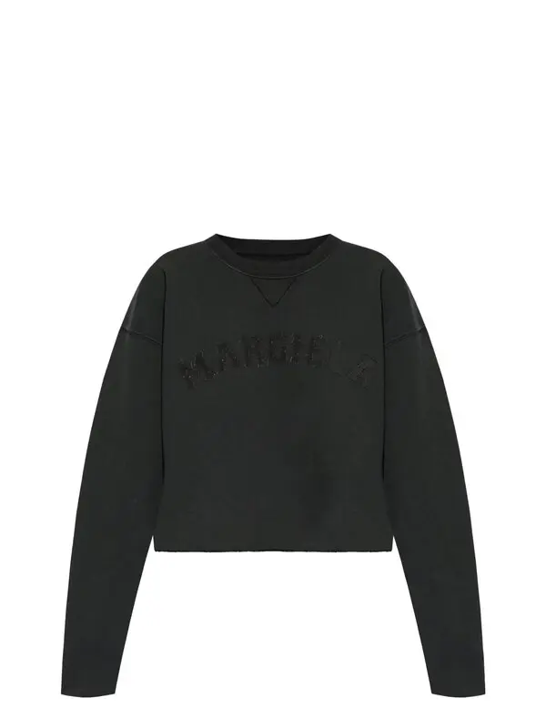 MAISON MARGIELA Sweatshirt With Embroidered Logo - Black