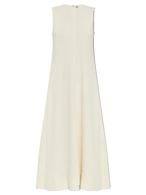 TOTÊME Sleeveless Flared Hem Maxi Dress - Cream