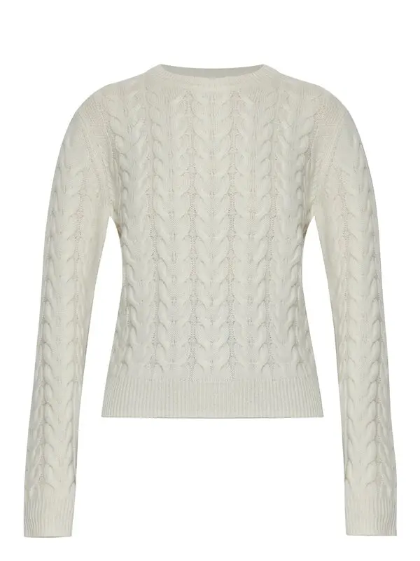 Max Mara Aramis Cashmere Cable-knit Sweater - White