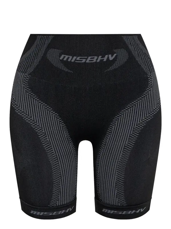 MISBHV Short Leggings With Logo - Black