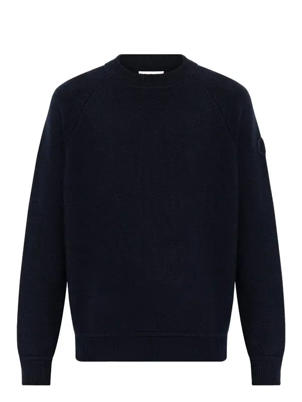 Moncler Wool And Cashmere Sweater - Navy Blue