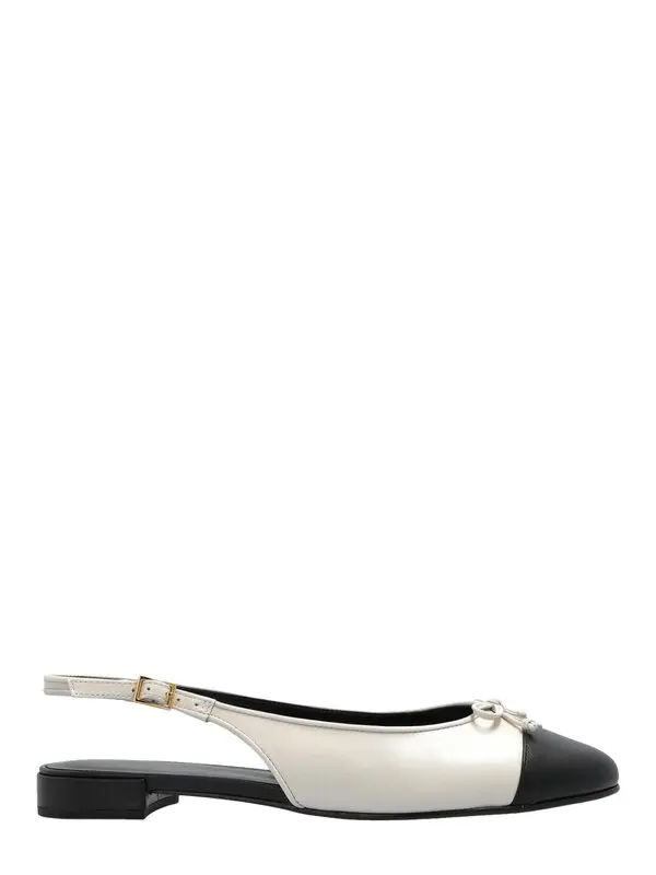 Tory Burch Leather Ballet Flats - Cream