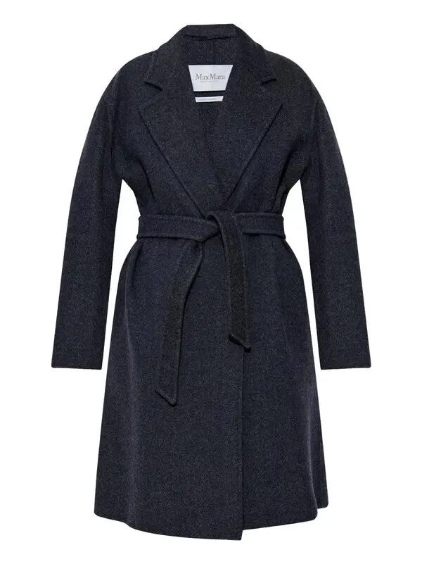 Max Mara Carnina Wool Coat - Navy Blue