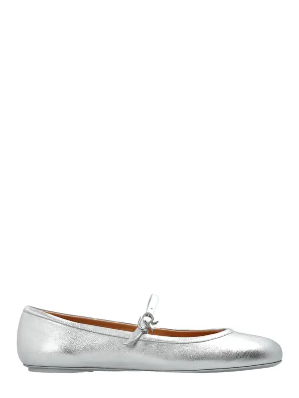 GIANVITO ROSSI Carla Ballet Flats - Silver