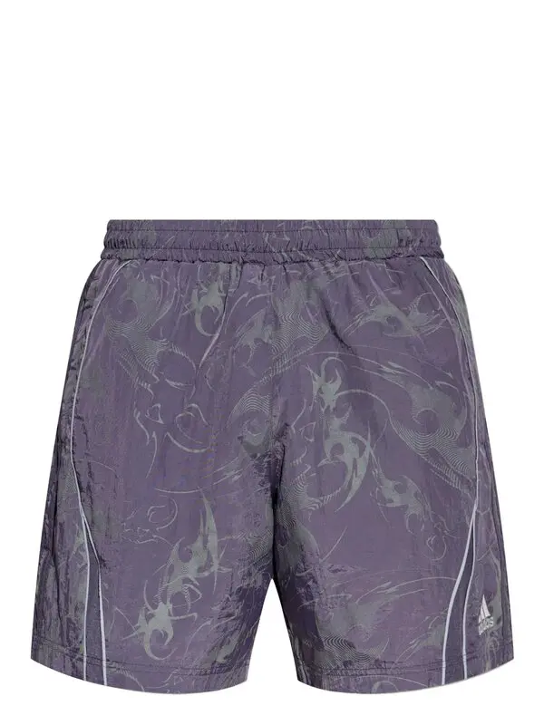 Adidas Originals By Alexander Wang Logo Shorts - Purple