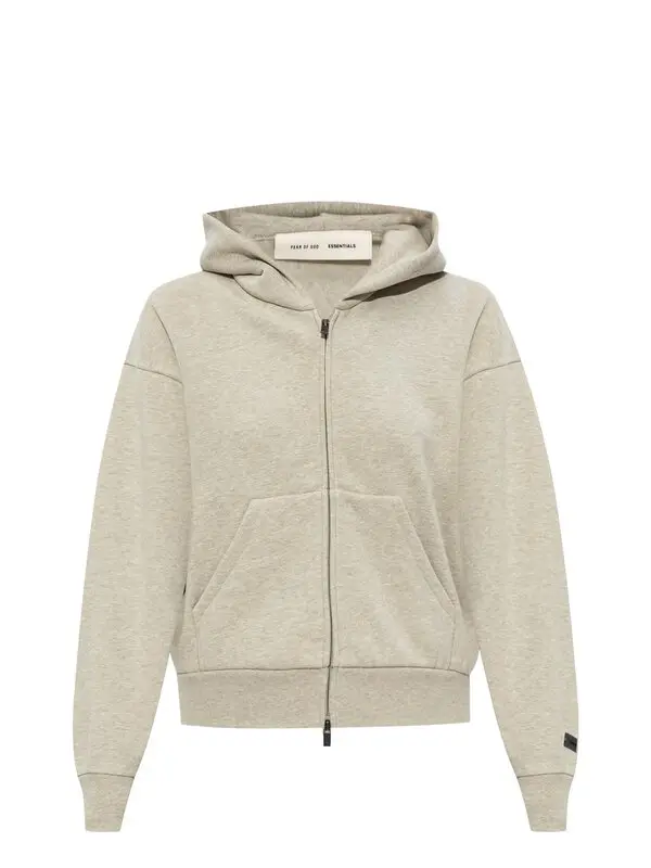 Fear Of God Logo Hoodie - Grey