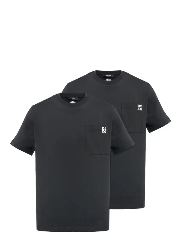 Dsquared2 2-pack Of Logo T-shirts - Black