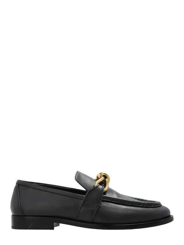 Bottega Veneta Astaire Leather Loafers - Navy Blue