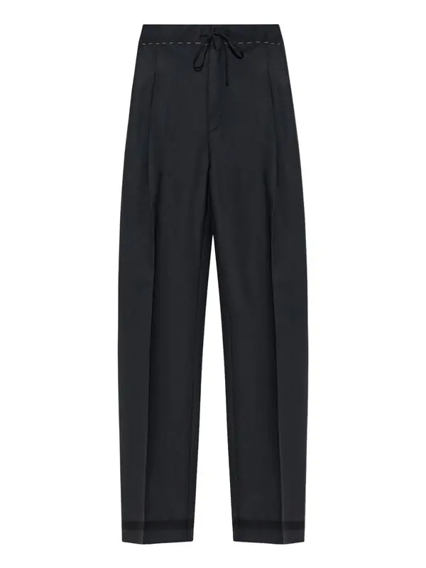 MAISON MARGIELA Creased Pleated Trousers - Black