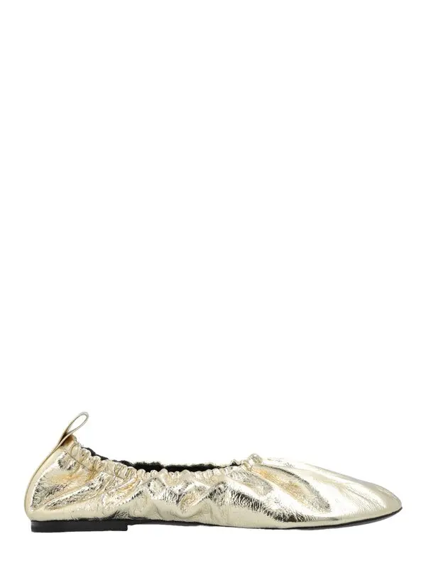 JIL SANDER Leather Ballerinas - Gold