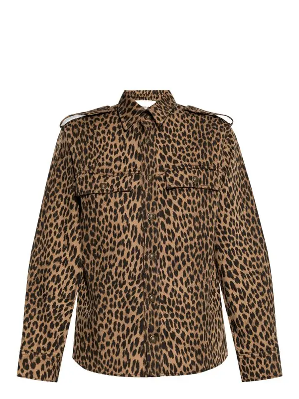 Zadig&Voltaire Animal Print Denim Shirt - Brown