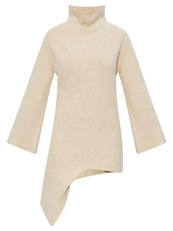 Cult Gaia Turtleneck Knit Mini Dress - Cream