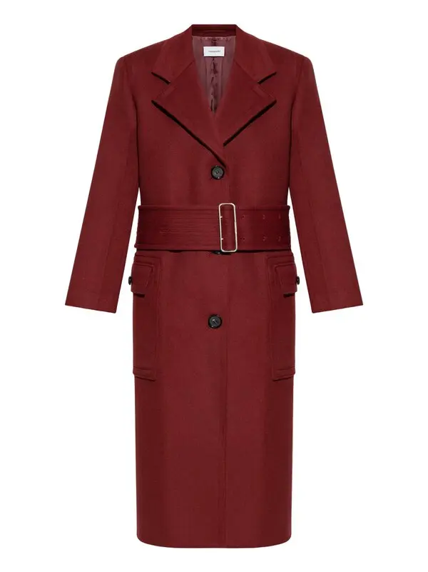 FERRAGAMO Wool And Cashmere Blend Coat - Red