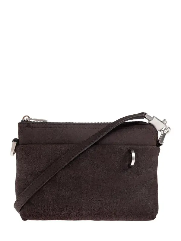 Rick Owens Small Adri Leather Bag - Brown