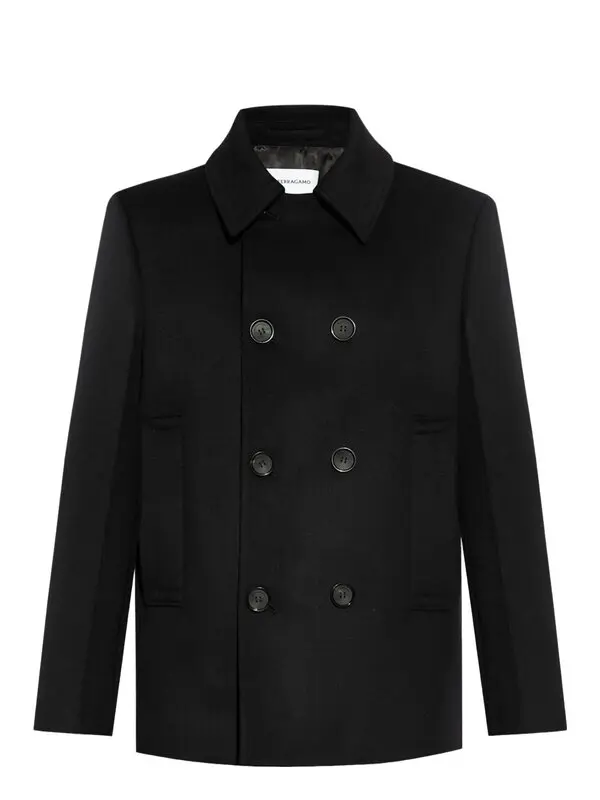 FERRAGAMO Wool And Cashmere Coat - Black