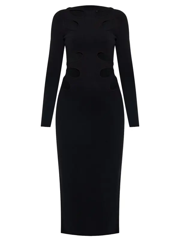 Cult Gaia Anaria Fitted Midi Dress - Black