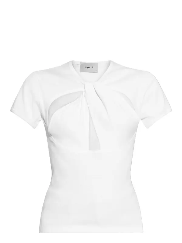Coperni Decorative Cut-out T-shirt - White