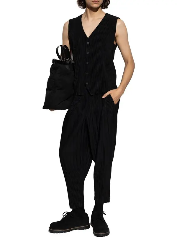 Issey Miyake Pleated Vest - Black