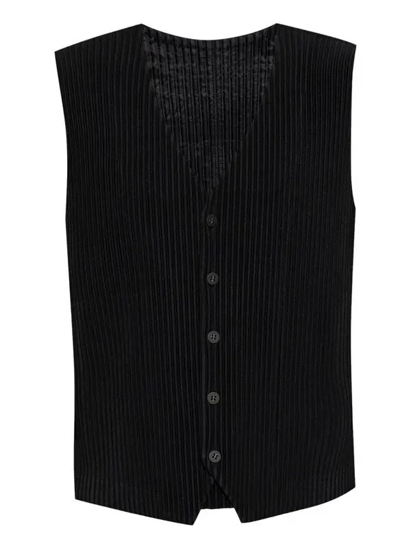 Issey Miyake Pleated Vest - Black