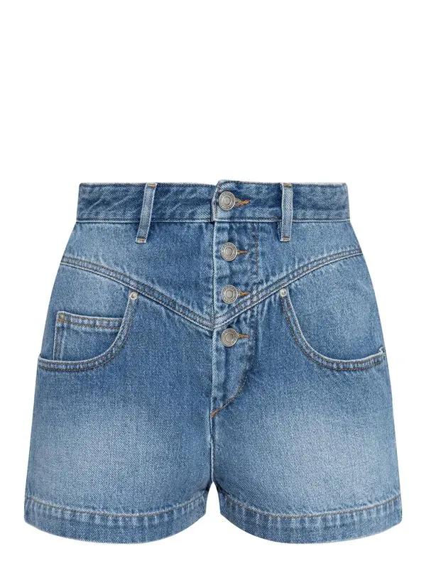 Isabel Marant Jovany Denim Shorts - Blue