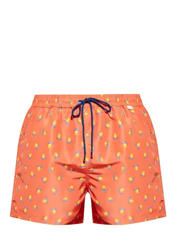 Paul Smith Printed Swim Shorts - Orange