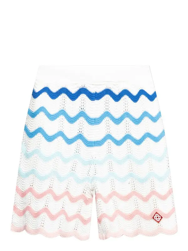 Casablanca Cotton Knit Shorts - White
